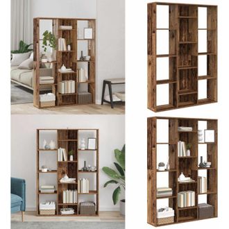 vidaXL Vidaxl - Raumteiler/B&uuml;cherregal Altholz-Optik 100x24x140cm Holzwerkstoff