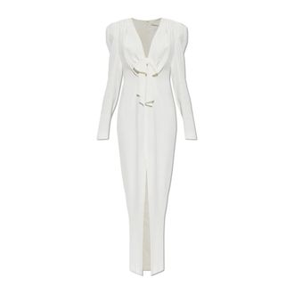 Alessandra Rich Robe avec d&eacute;coratif - Femme - Robes - Blanc - Taille: 36 FR