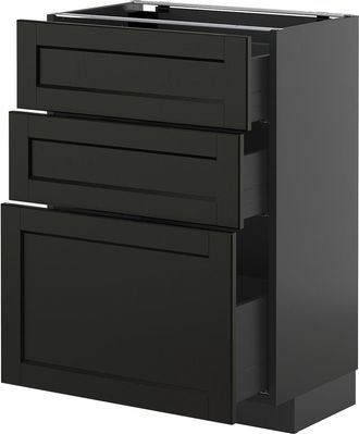 IKEA METOD / KNIVSHULT Unterschrank mit 3 Schubladen