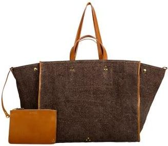 Jerome Dreyfuss Sac cabas L&eacute;on L en toile de laine