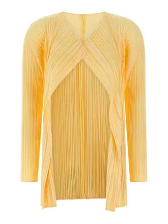 Pleats Please Issey Miyake Cardigan - Jaune