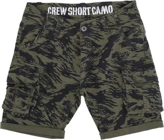 Alpha Industries Homme, Shorts, Vert, Taille: W36 Crew Short