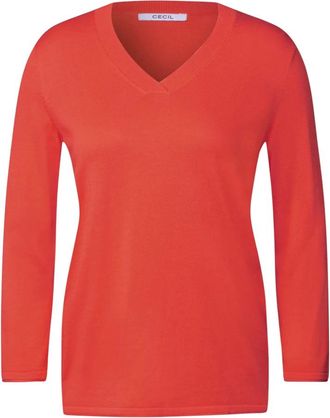 Cecil Damen, Strickwaren, Orange, MGr&ouml;&szlig;e