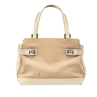 Ferragamo Pre-owned Gancini aq-21 Handtasche - - Pre-owned - Damen - Beige - ONE SIZE