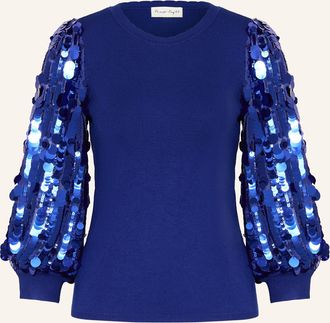 Phase Eight Pullover Becky Mit Pailletten Und 3/4-Arm blau