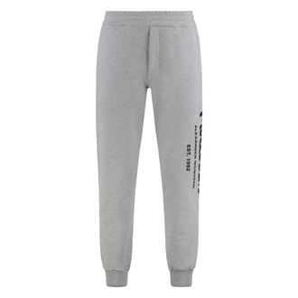 Alexander McQueen Graue Melange Maxi Logo Sweatpants - - Trousers - Herren - Grau - 2XL