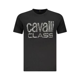 Cavalli Cotton T-Shirt - - Tops - Herren - Schwarzk - XL