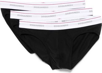 Dsquared2 Set aus drei Slips mit Logo-Bund - Schwarz
