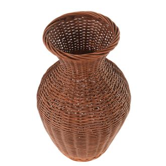 BESPORTBLE Handgefertigte Kleine Bambus Vase Schmal Dekorative Geflochtene Blumenvase f&uuml;r Trockenblumen Stilvolle Deko f&uuml;r Wohnzimmer Vielseitig als Kunstblumenh