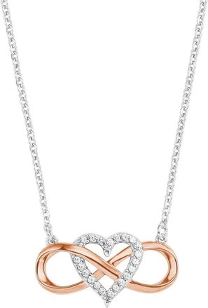 Amor Kette mit Anh&auml;nger Infinity Unendlichkeitsschleife mit Herz