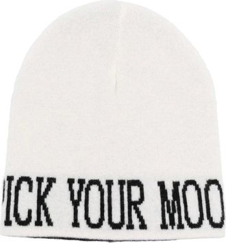 Alberta Ferretti Femme, Accessoires, Blanc, Taille: ONE Size Pick Your Mood Beanie