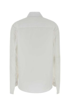 Courr&egrave;ges Womens White Poplin Shirt Heritagewhite Exterior: Cotton Camicie