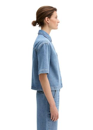 Marc O'Polo Jeansbluse aus Lyocell-Leinen-Baumwolle-Mix