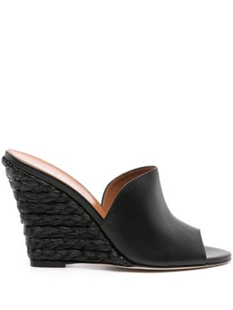 PARIS TEXAS mules Deia 100 mm en cuir - Noir