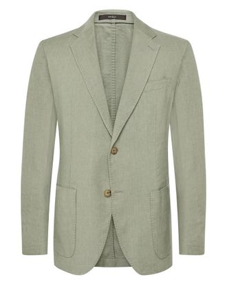 Windsor Einreihiges Sakko Giro aus einem Leinenmischgewebe, Shaped Fit in