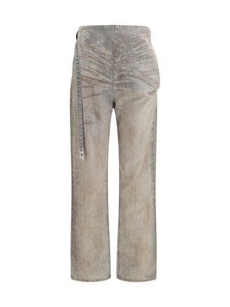 Diesel Womens Jeans Slim-Fit Grey Cotton