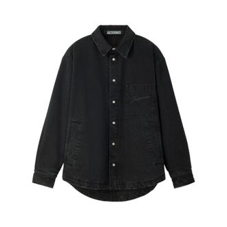 Jacquemus Homme, Vestes, Noir, Taille: XL La Chemise Boulanger Shirt