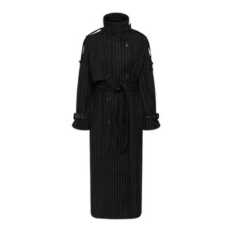 Gestuz Femme, Manteaux, Noir, Taille: 38 FR Trench-coat ray&eacute;