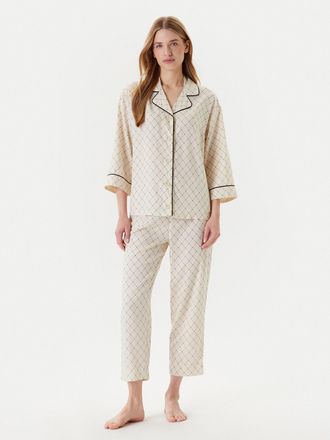 Benetton United Colors Of Benetton Pyjama 4T3U3P00R Écru Relaxed Fit