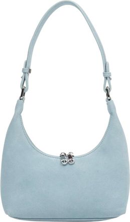 Estro & Luminara Femme, Sacs, Bleu, Taille: ONE Size Sac Bandouli&egrave;re Croissant en Velours