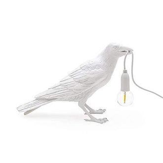Seletti Seletti Bird Lamp Waiting lampe de table corbeau blanc