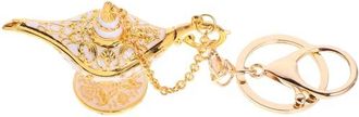 FOMIYES Porte-Cl&eacute;s en M&eacute;tal Forme Lampe DAladin Blanc Pendentif D&eacute;licat pour Paquet &agrave; Main ou Paquet &agrave; Dos Accessoire D&eacute;coratif Unique Pr&eacute;sent Femme 1 Pi&egrave;ce