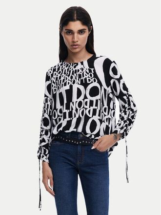 Desigual Bluse 25SWBW04 Schwarz Regular Fit