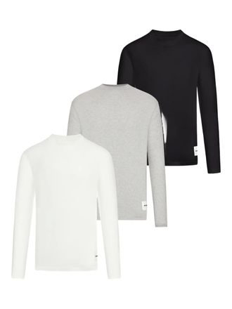 Jil Sander t-shirts &agrave; manches longues (lot de trois) - Gris
