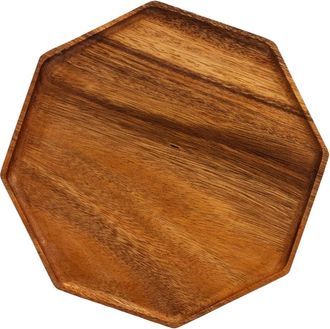 Valiclud Obsttablett Holz Tablett Charcuterie Bord Kaffee Tabelle Platter K&auml;se Lagerung Platte Gericht f&uuml;r Kaffee Tisch Obst Kuchen Brot Snack (25X25x2cm) Dess