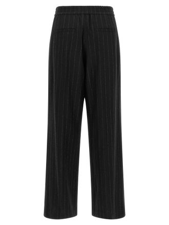 Brunello Cucinelli Womens Blue Virgin Wool Casual Pants