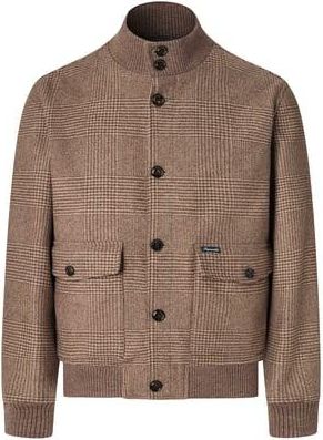 Fa&ccedil;onnable Blouson en laine m&eacute;lang&eacute;e Prince de Galles