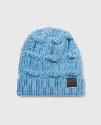 Stella McCartney Falabella Cable-Knit Beanie