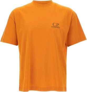 C.P. Company C.p. Company, Homme, Tops, Orange, Taille: XL T-shirt &agrave; imprim&eacute; logo