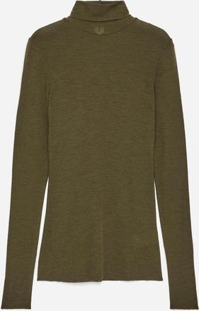 Arket Rollkragenoberteil Aus Wolle -Gr&uuml;n