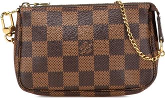 Louis Vuitton Crossbody Bags - Damier Ebene Mini Pochette Accessoires - Gr. unisize - in Braun - f&uuml;r Damen