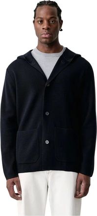 A|X Armani Exchange Cardigan en m&eacute;lange de laine - Homme - Pulls - Bleu - Taille: M