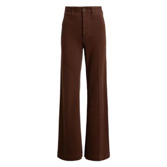 Polo Ralph Lauren Femme, Pantalons, Brun, Taille: 40 FR Wide Leg Pantalons