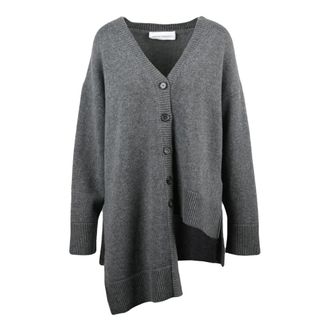 Niccol&ograve; Pasqualetti Asymmetrischer Cardigan - - Knitwear - Damen - Grau - XS