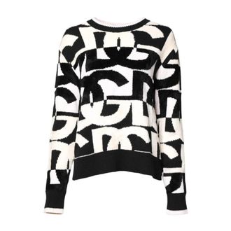 Dolce & Gabbana Luxuri&ouml;ser Logo Print Pullover Sweater - - Knitwear - Damen - Mehrfarbig - S