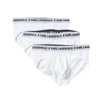 Karl Lagerfeld Homme, Sous-v&ecirc;tements, Blanc, Taille: M Logo Brief Set (Pack Of 3)