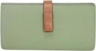 Loewe Portefeuille Long Pre-owned (Bi-pli) - Femme - Pre-owned - Vert - Taille: ONE Size