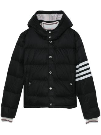 Thom Browne Bomberjacke mit Logo-Streifen - Schwarz