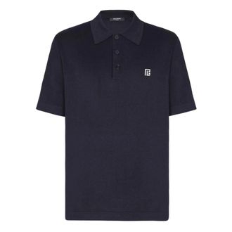 Balmain Homme, Tops, Bleu, Taille: L Polo en soie