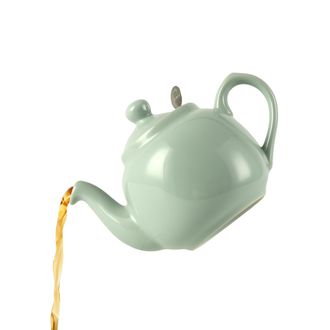 London Pottery Farmhouse Teekanne mit Teesieb, Keramik, Minze, 2 Tassen (600 ml)