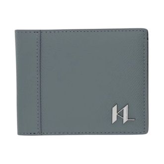 Karl Lagerfeld K/Monogram Leder Geldb&ouml;rse - - Accessories - Herren - Grau - ONE SIZE