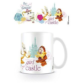 Disney Beauty And The Beast Kaffeebecher Be Our Guest Weiß Mehrfarbig