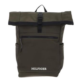 Tommy Hilfiger TH Monotype Rolltop Backpack Army Green