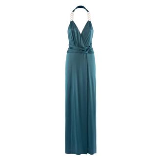 Nenette Blaues Gerafftes Maxikleid - - Dresses - Damen - Blau - S