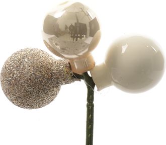 K&S 3 Glaskugeln auf Stab Glaskugelb&uuml;ndel Glaskugeln B&uuml;ndel perle &Oslash; 25 mm 3 St&uuml;ck