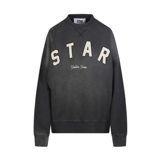 Golden Goose Femme, Sweatshirts et sweats &agrave; capuche, Gris, Taille: 42 FR Boxi Crewneck SweaT-shirt
